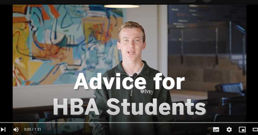 Advice for HBA students | News & Events