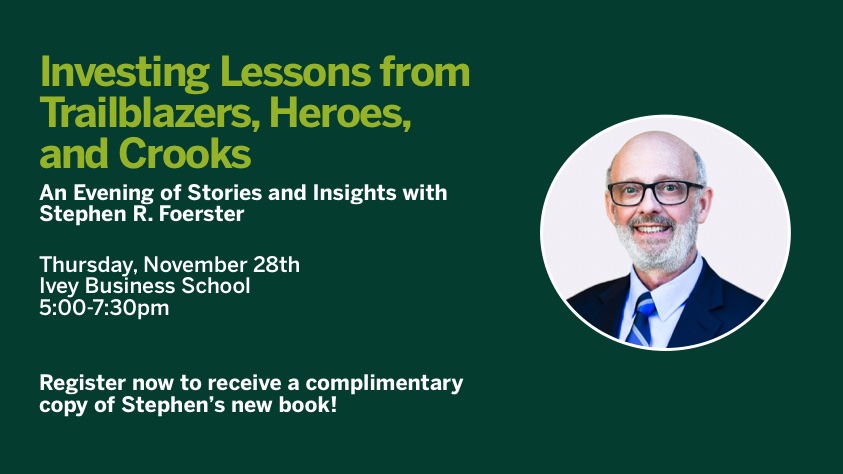 Investing Lessons from Trailblazers, Heroes, and Crooks: An Evening of ...
