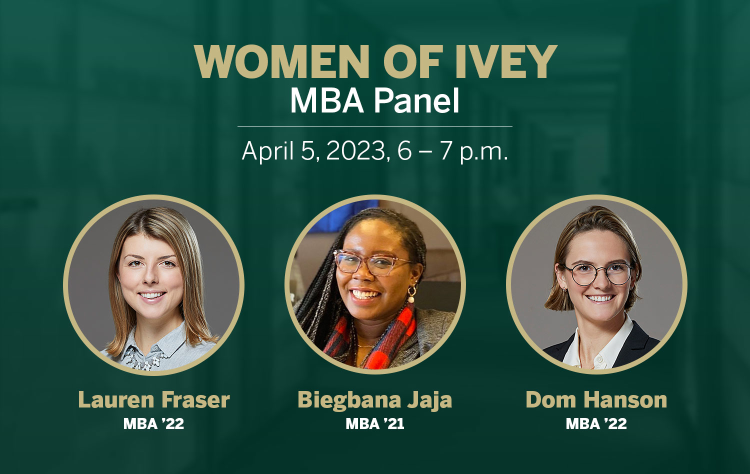 Ivey MBA Talk – Women of Ivey MBA Panel (In-Person Toronto) | MBA Masters Degree Program | Ivey ...