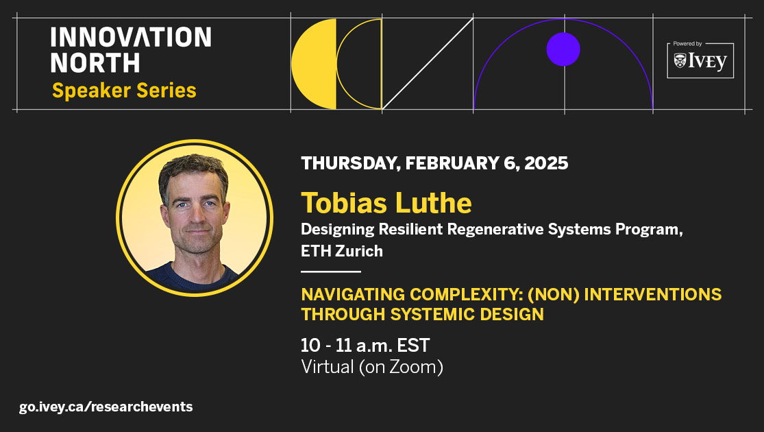 Innovation North Speaker Series: Tobias Luthe, Federal Institute of ...